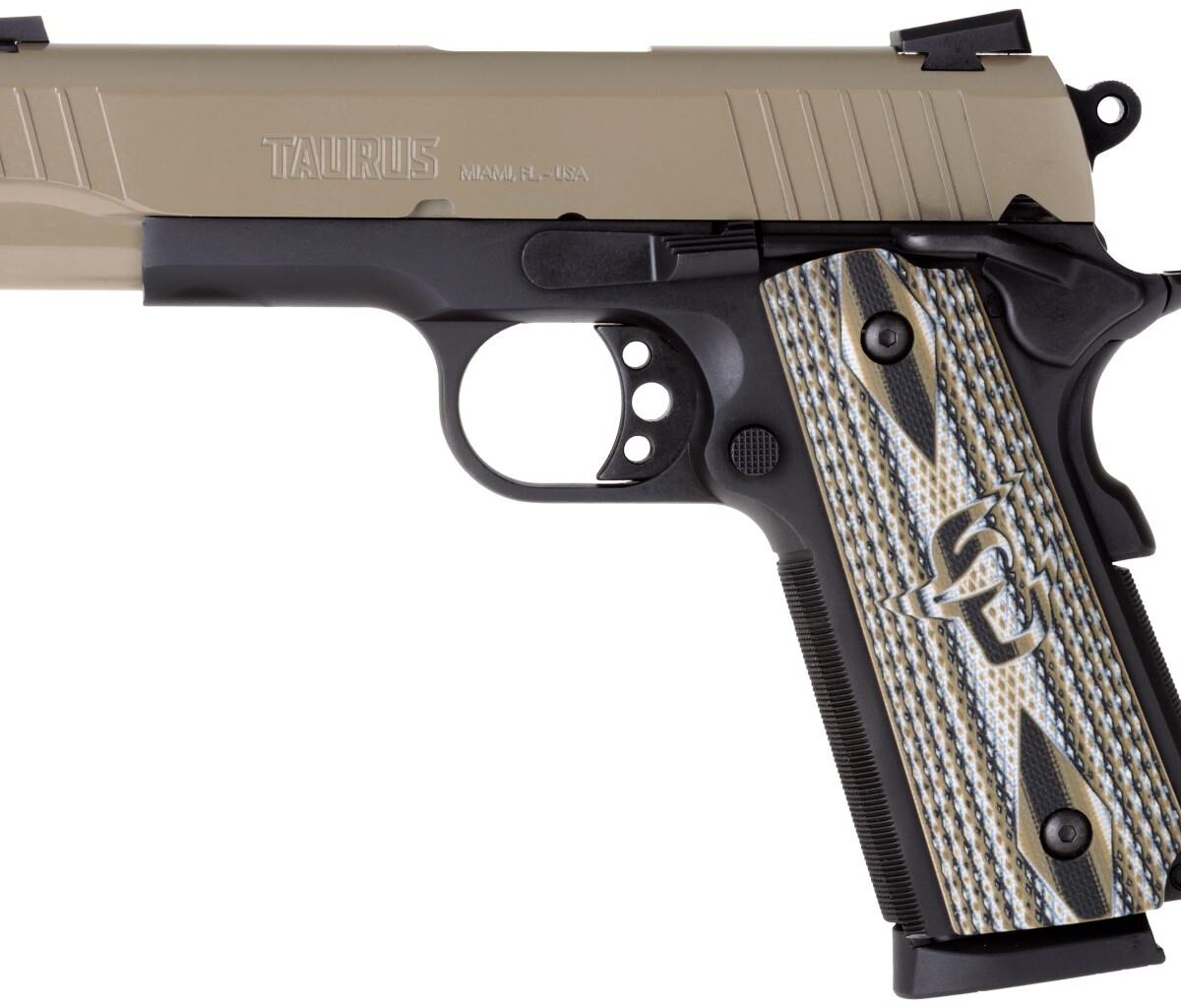 Taurus PT1911 Commander Cerakote Mill Spec Sand .45 ACP 8rd Magazine 4. ...